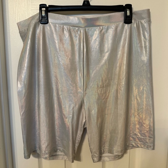 American Eagle Outfitters | Shorts | Iridescent Silver Bike Shorts ...
